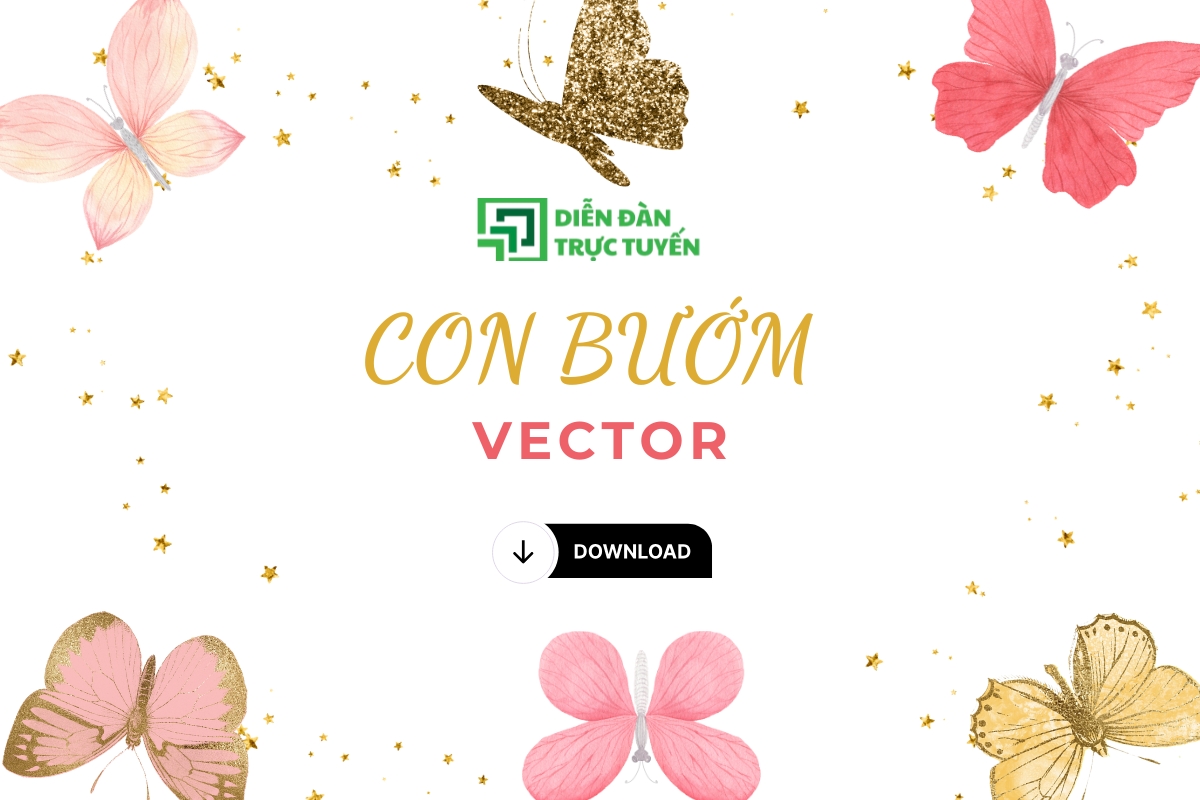 Tải Miễn Phí Các Mẫu Con Bướm Vector Lung Linh
